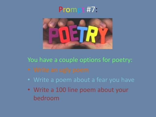 8 Writing Prompts | PPT