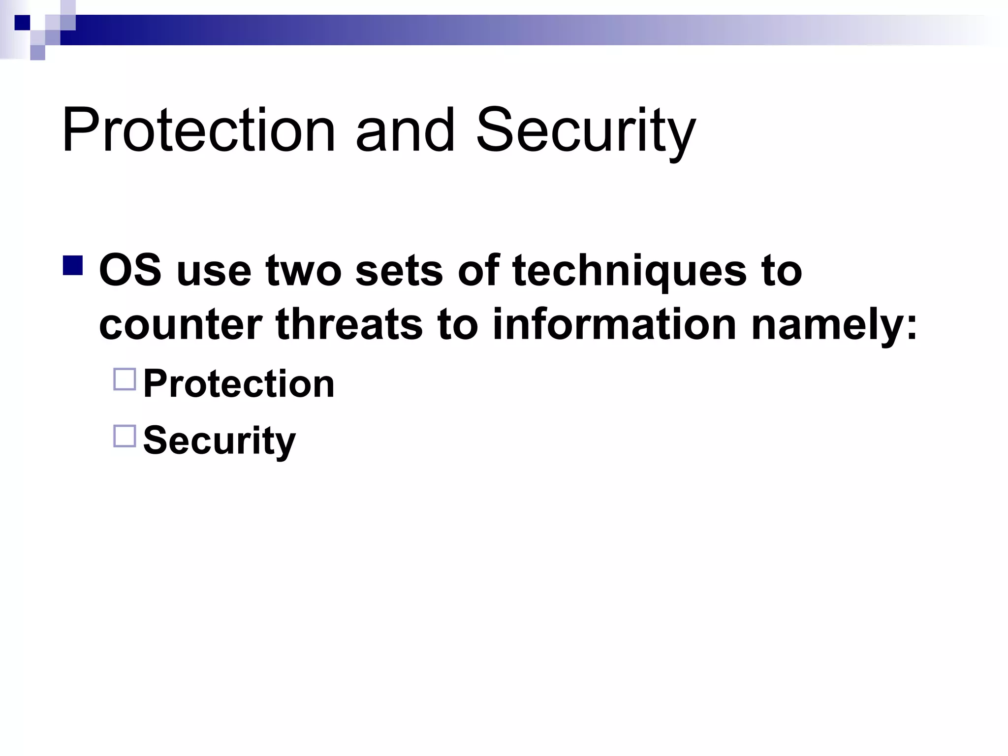 Protection and Security in Operating Systems | PPT