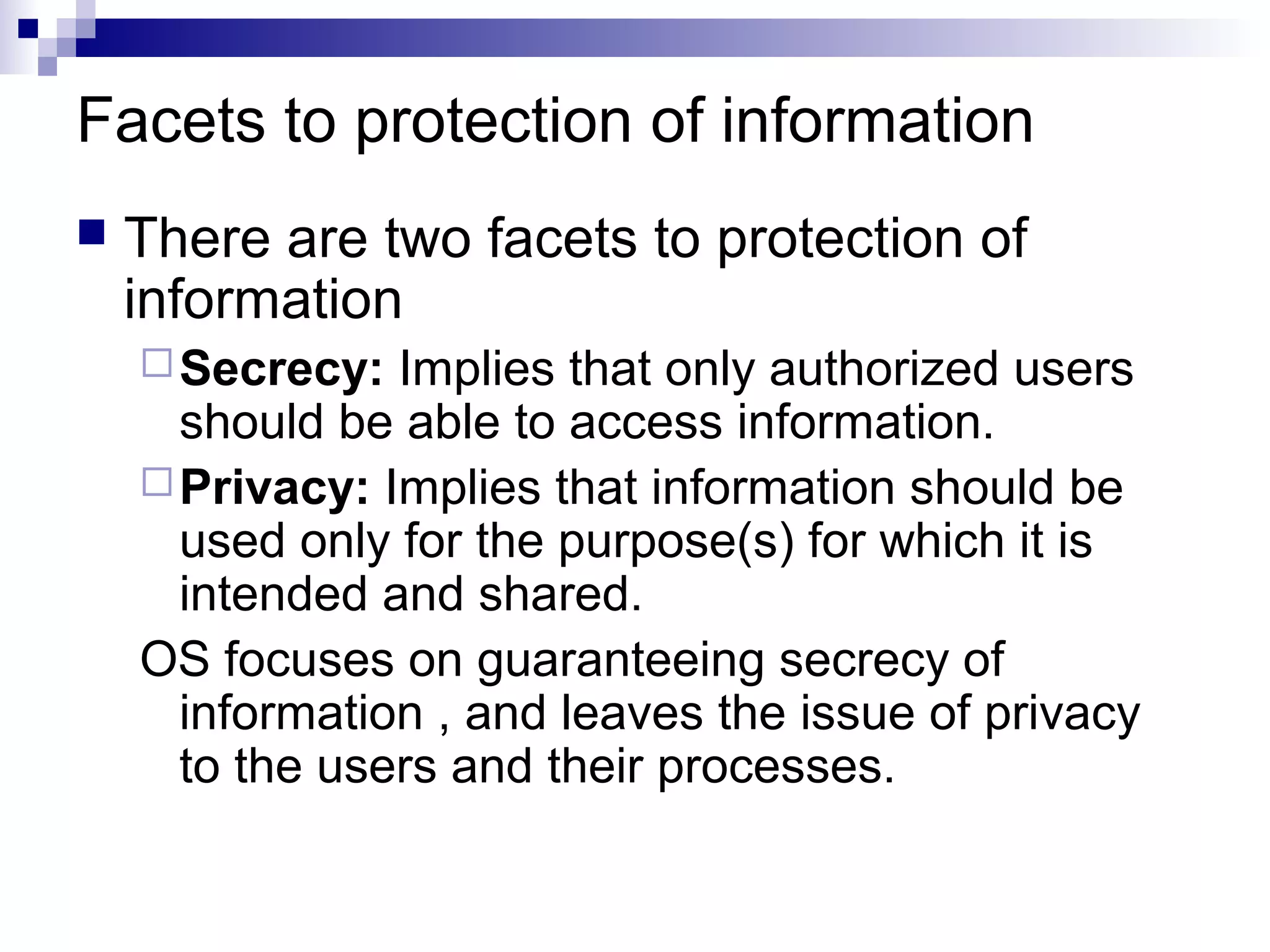 Protection and Security in Operating Systems | PPT