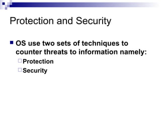 Protection and Security in Operating Systems | PPT