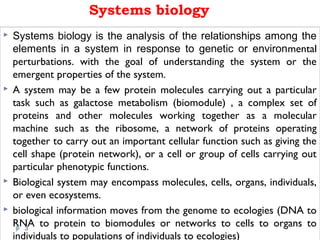 proteomics and system biology | PPT