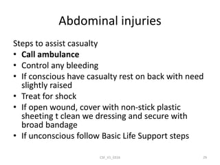 8 provide frist aid trauma | PPTX