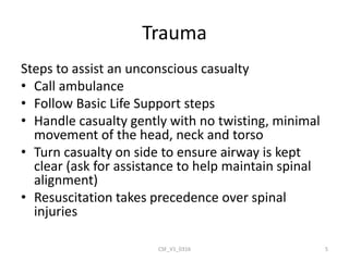 8 provide frist aid trauma | PPTX