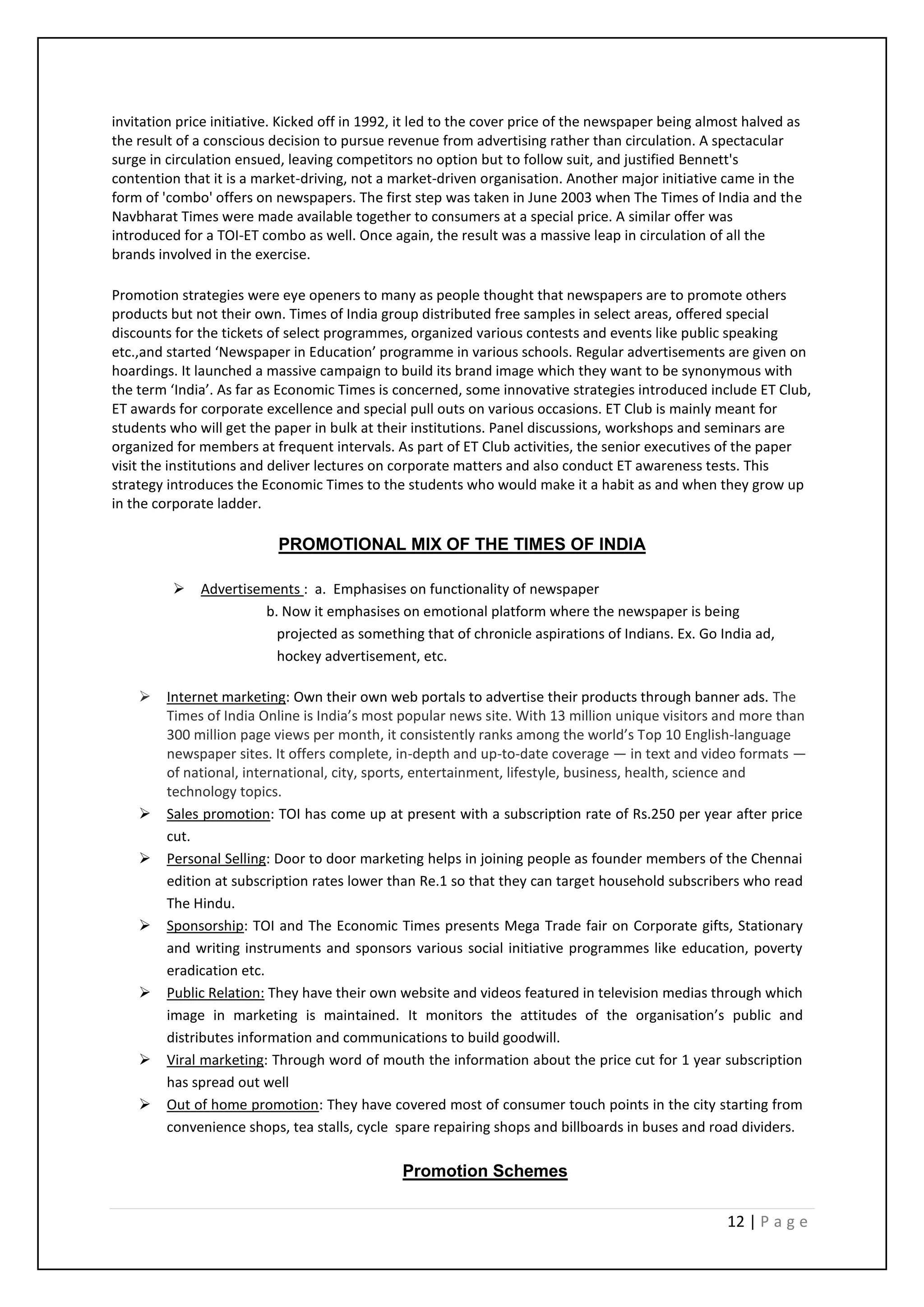 8ps of benett coleman | DOCX