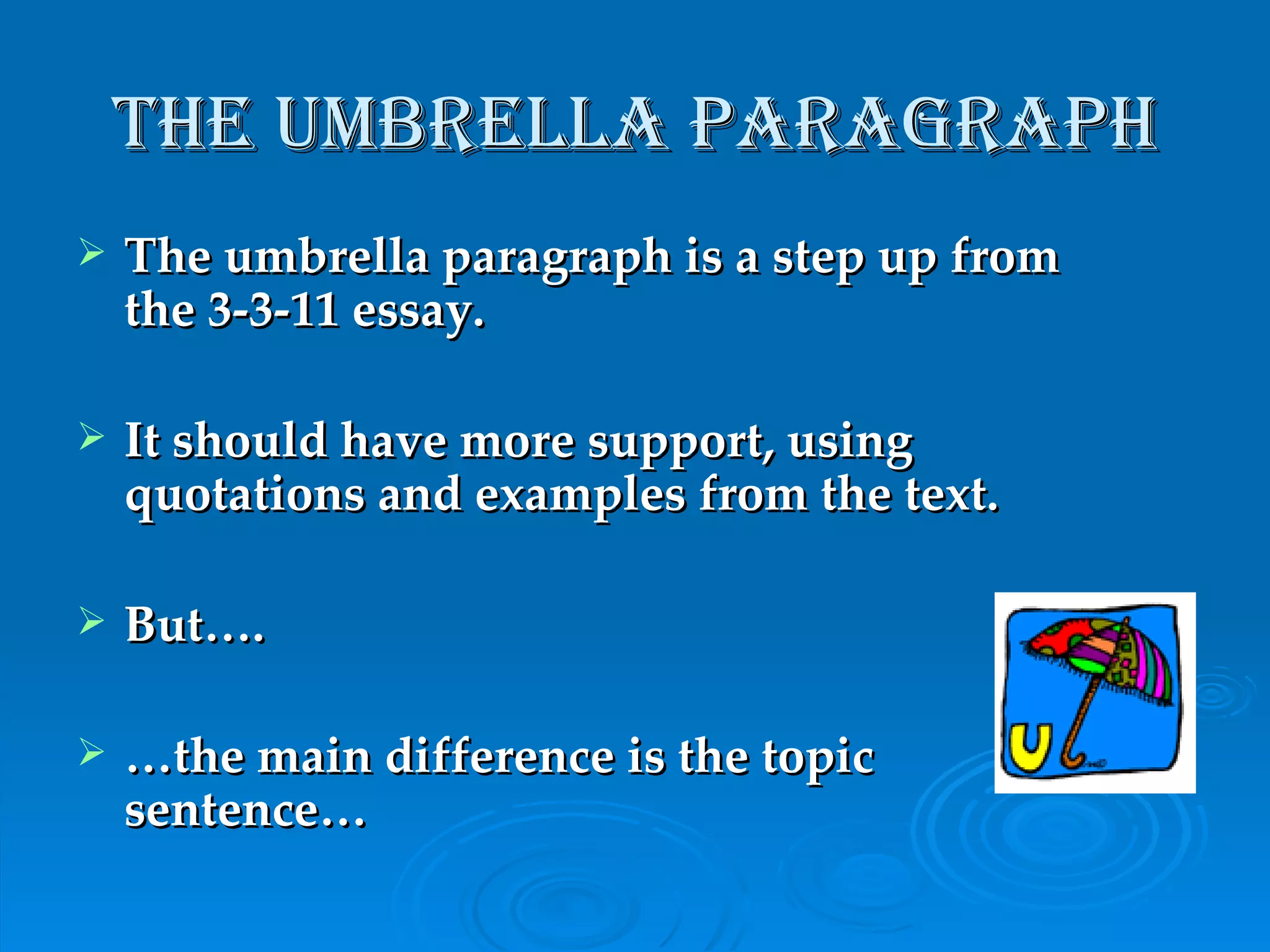 8P Umbrella Paragraph | PPT