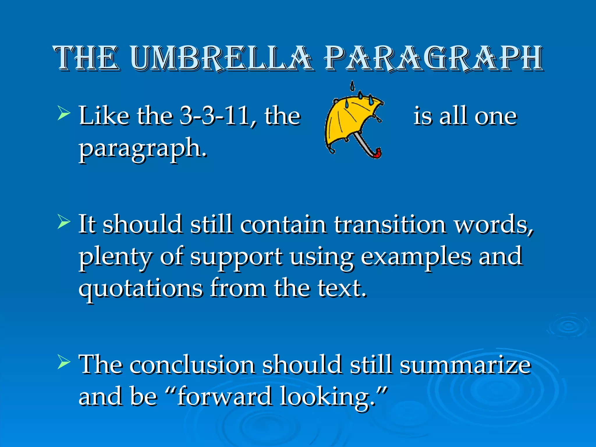 8P Umbrella Paragraph | PPT
