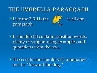 8P Umbrella Paragraph | PPT