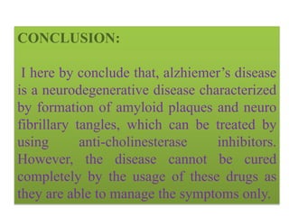 Alzheimer's disease | PPTX