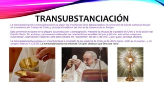 Transubstanciacion | PPTX