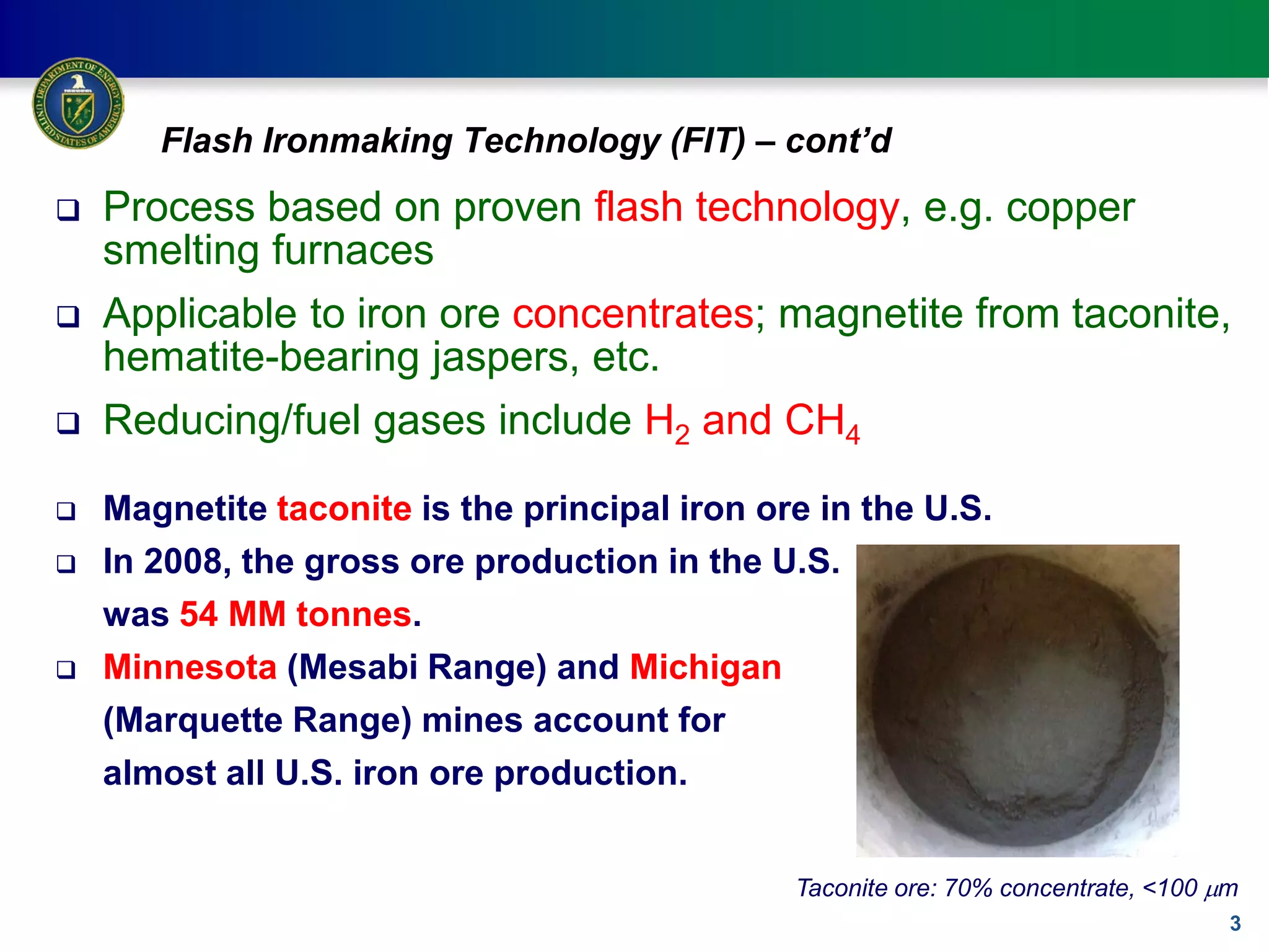 Fcto h2atscale Flash iron making technology with h2 sohn | PDF