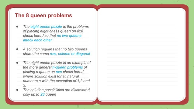 8 queen problem | PPTX