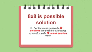 8 queen problem | PPTX