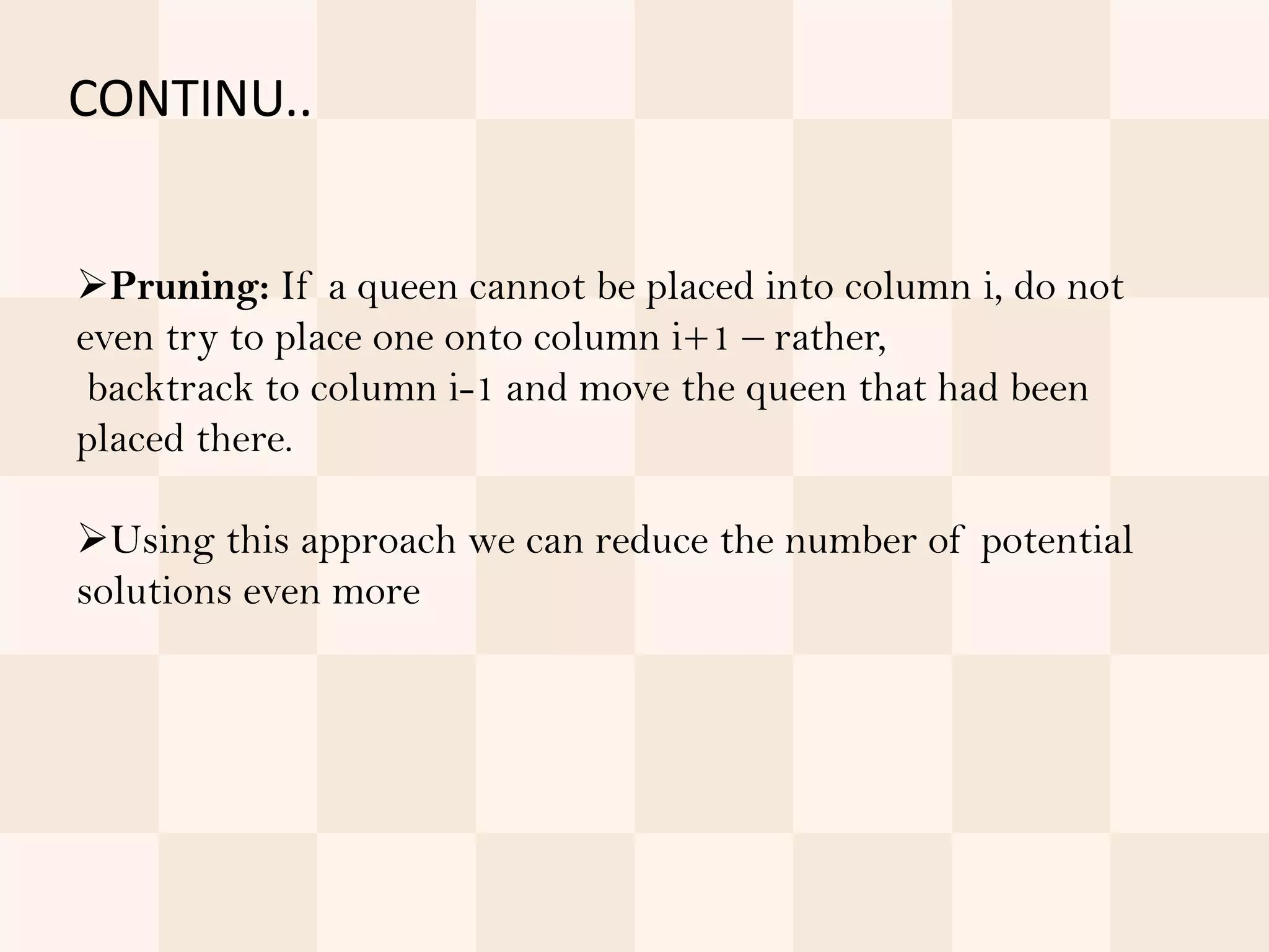 8 Queens Problem Using Back Tracking Pptx Programming Languages Computing