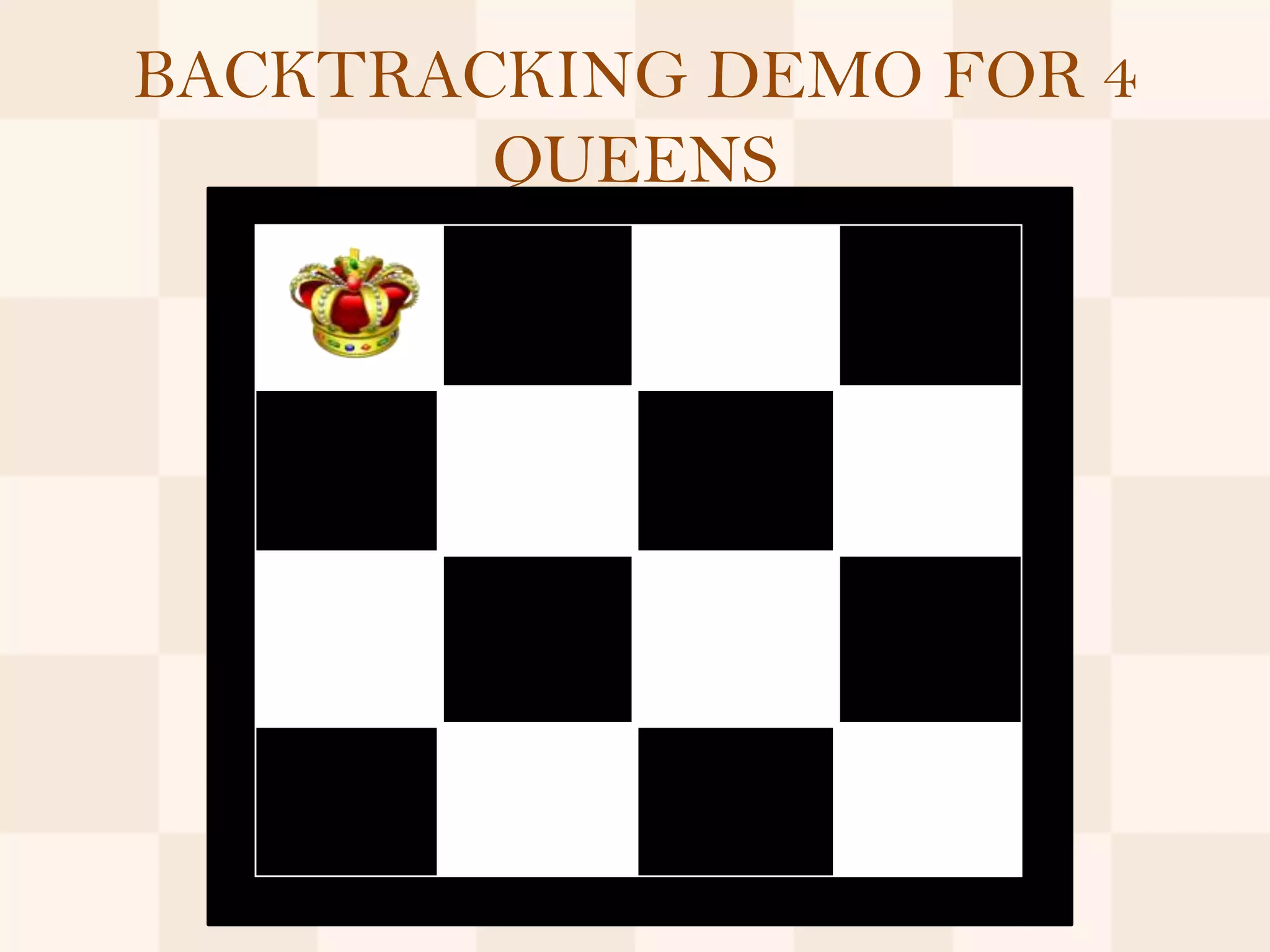8 Queens Problem Using Back Tracking Pptx Programming Languages Computing
