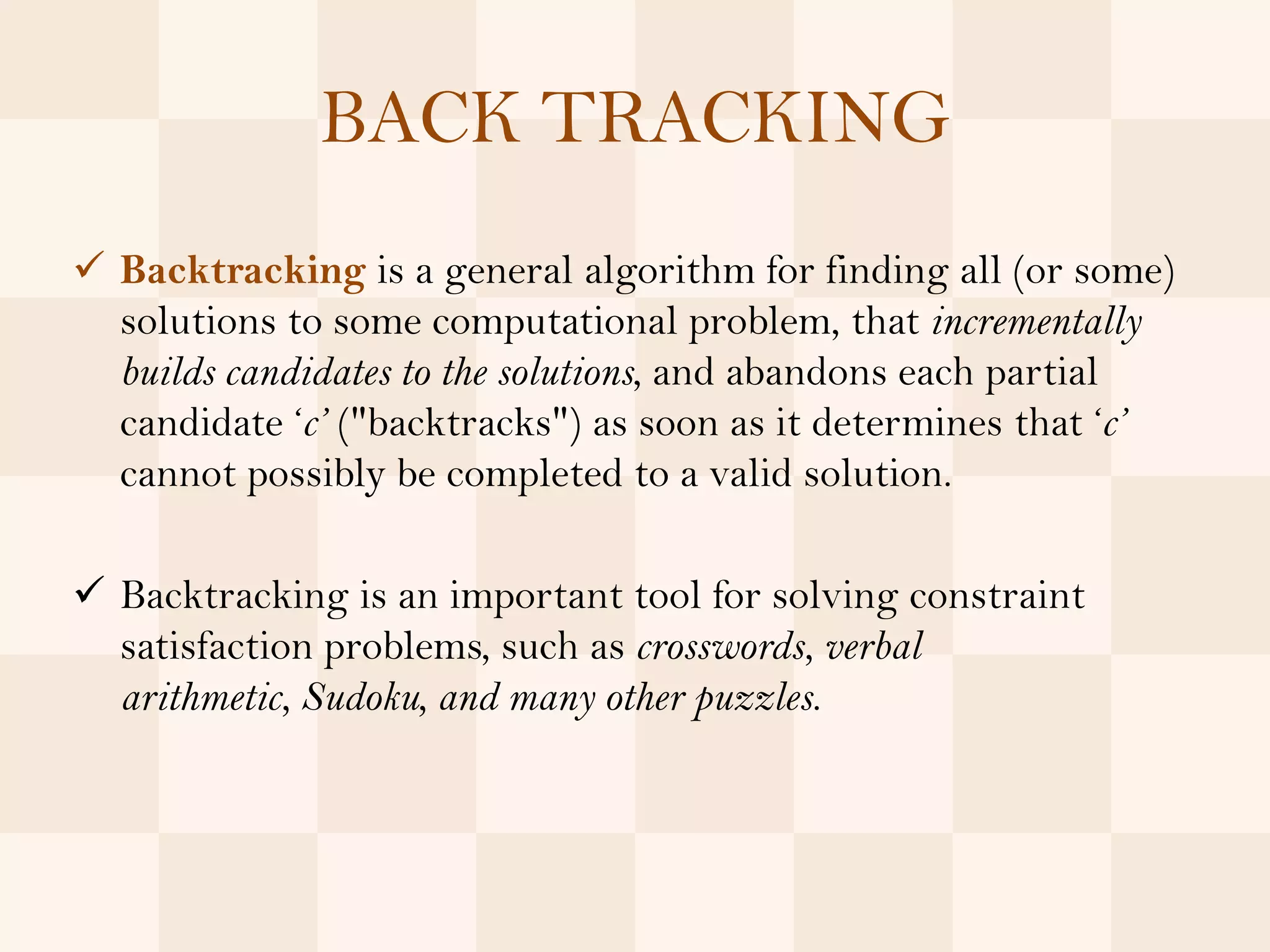 8 queens problem using back tracking | PPTX