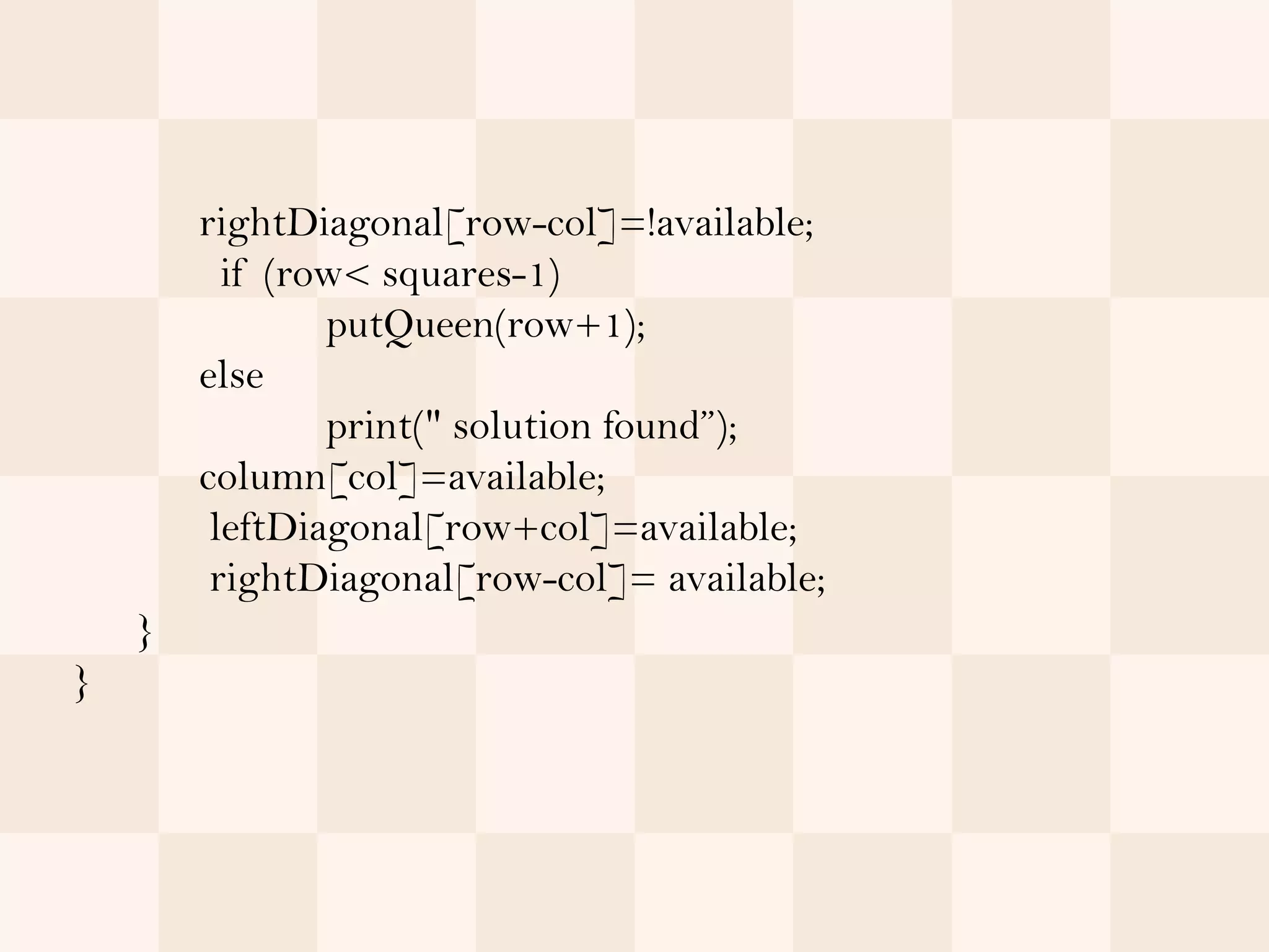 8 Queens Problem Using Back Tracking Pptx Programming Languages Computing