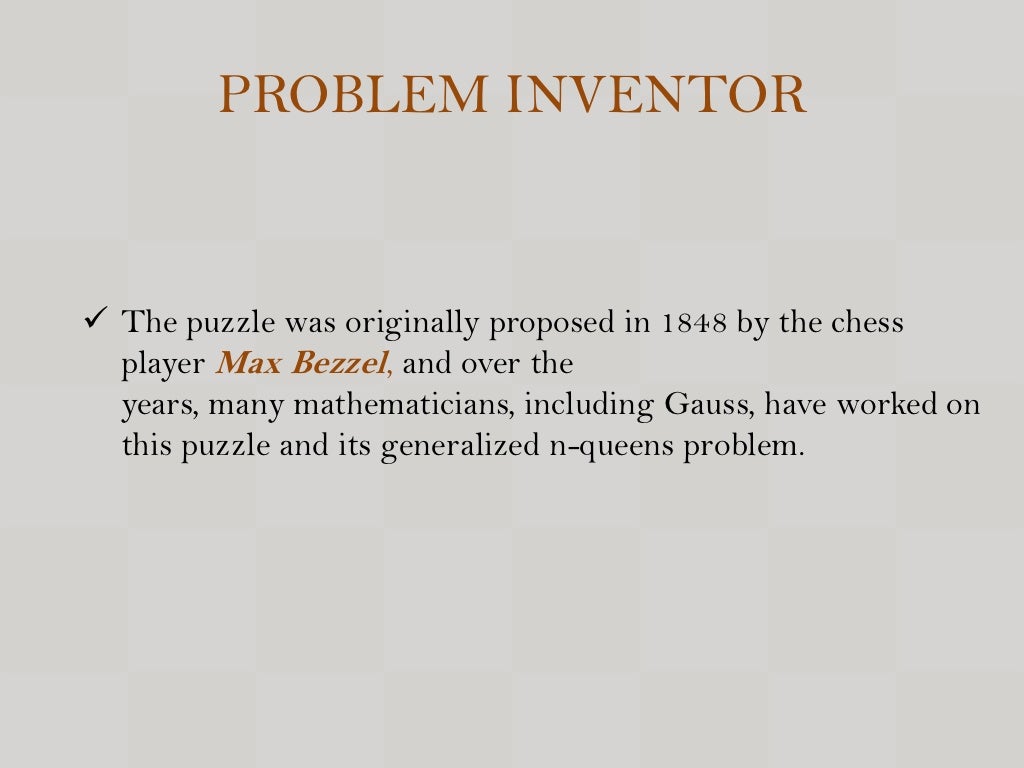 8 queens problem using back tracking