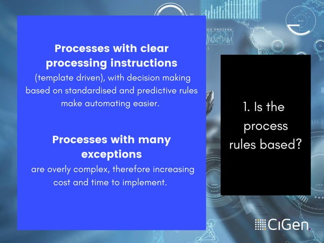 8 Questions to Ask about Processes before Implementing Robotic Process Automation | CiGen RPA ...
