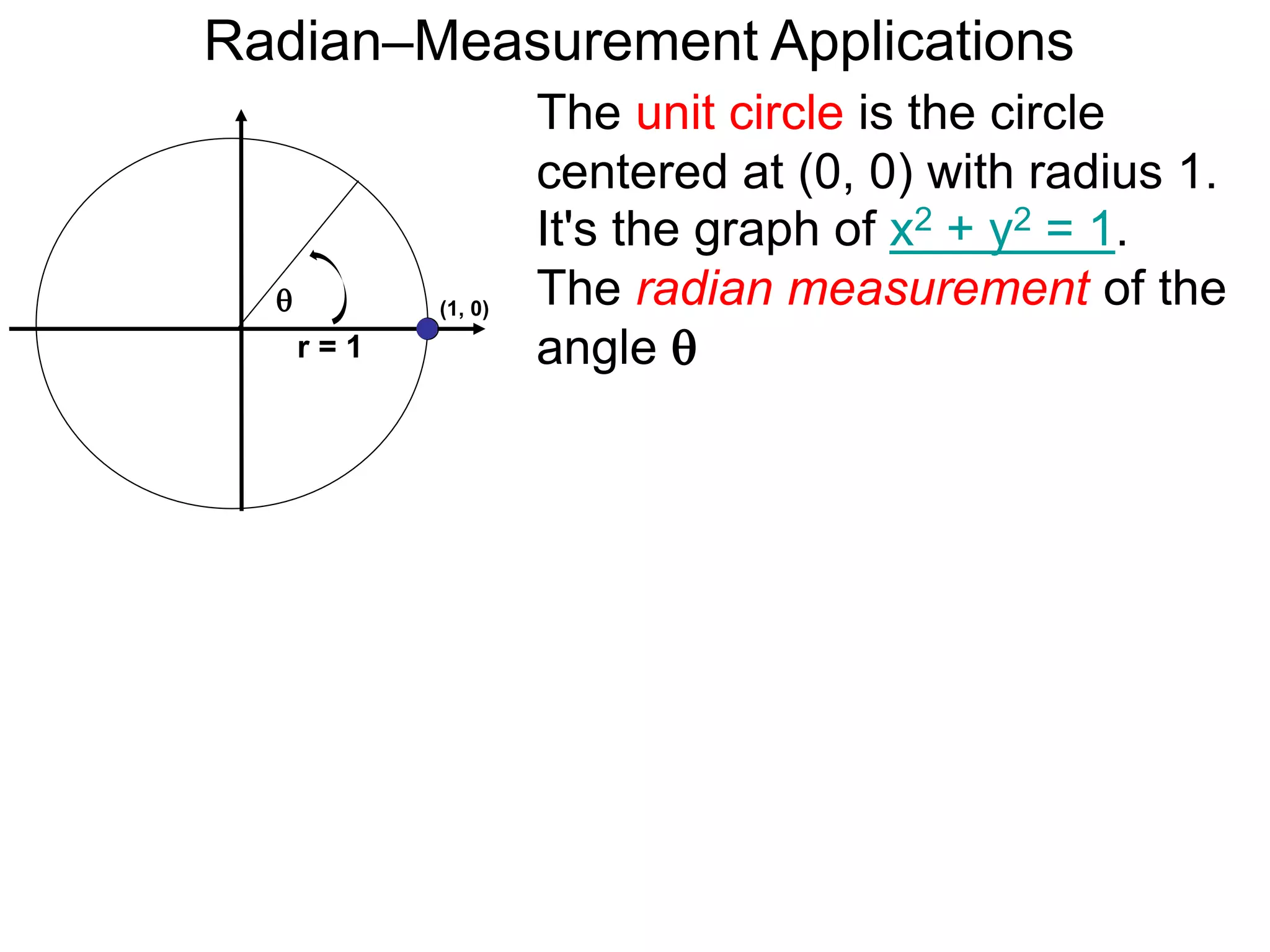 8 radian arc length and area formulas | PPTX