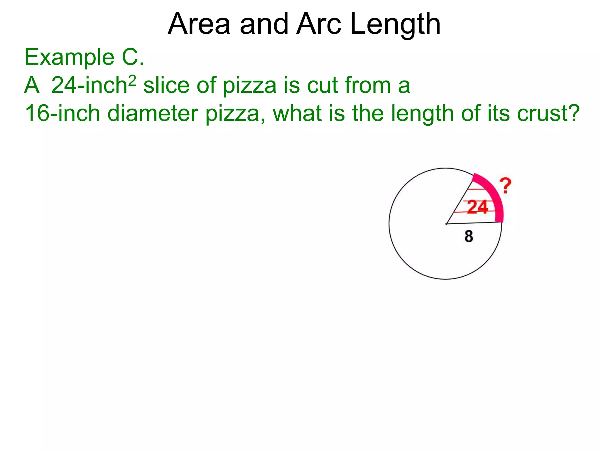 8 radian arc length and area formulas | PPTX
