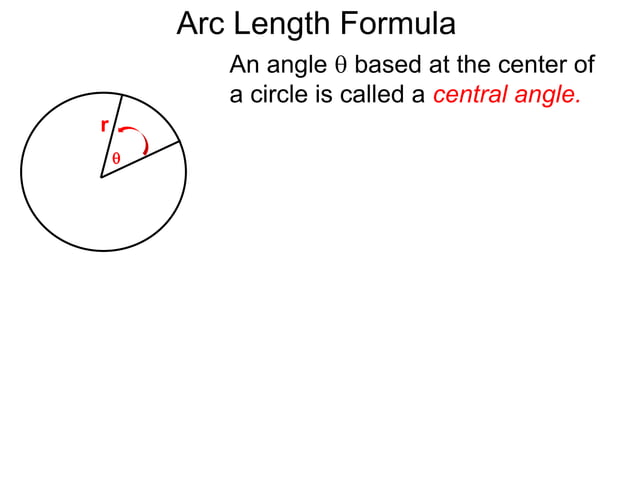 8 radian arc length and area formulas | PPTX | Geography | Science