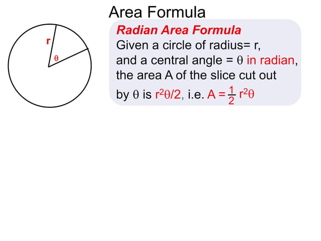8 radian arc length and area formulas | PPTX | Geography | Science