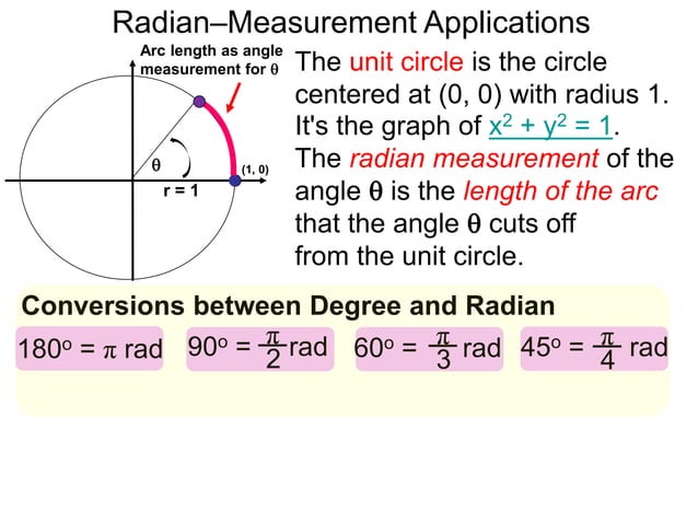 8 radian arc length and area formulas | PPTX | Geography | Science