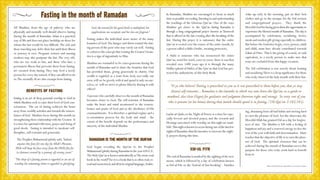 Ramadan (Fasting month) pamphlet | PDF
