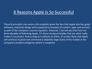 8 Reasons Which Makes Apple So Successful and Standout | PPTX