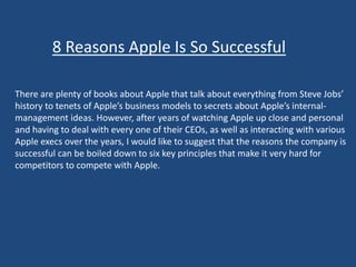 8 Reasons Which Makes Apple So Successful and Standout | PPTX | Tablets ...