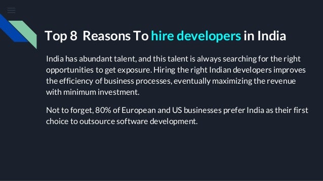 8 reasons to hire software developers from india | PPT