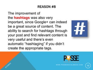 8 Reasons Why We Like Google+ | PPTX