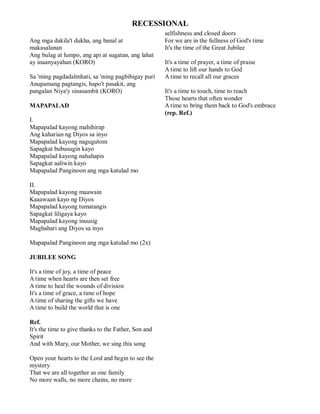 RECESSIONAL | PDF