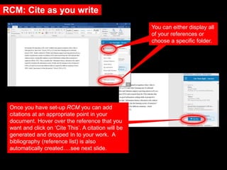 RefWorks 8: RefWorks and Academic Writing | PPT