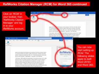RefWorks 8: RefWorks and Academic Writing | PPT