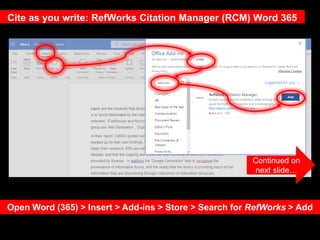 8 RefWorks and academic writing | PPT