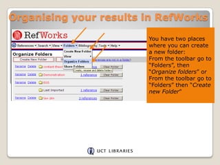 8 ref works organising create folders | PPTX | Operating Systems ...