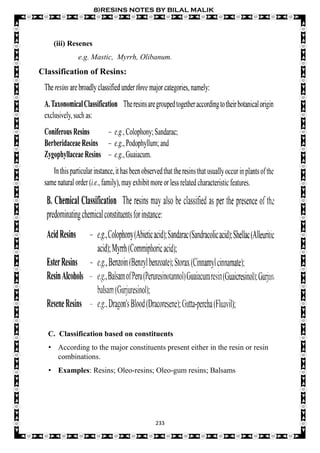 8 resins pharmacognosy notess | PDF