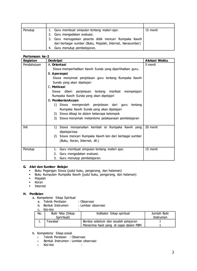 8 rpp mapel-b-sunda-kurikulum-2013 kawih | PDF