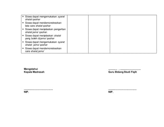 8) rpp fiqh kelas vii shalat jama, qosar | DOCX