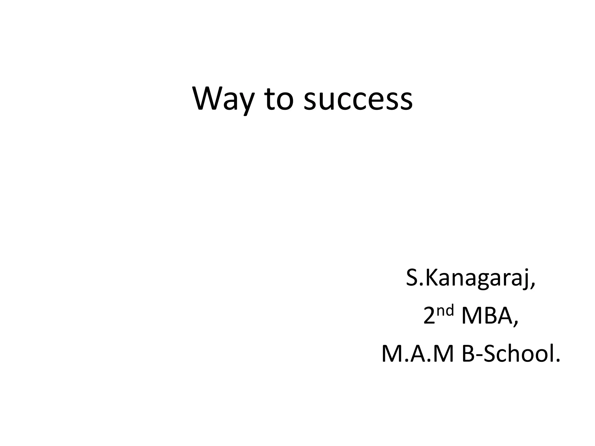 8 rules for success | PPTX