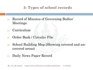 School Record Management in Educational Leadership and Management | PDF