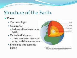 The Changing Earth - 01 The Structure of the Earth. | PPTX