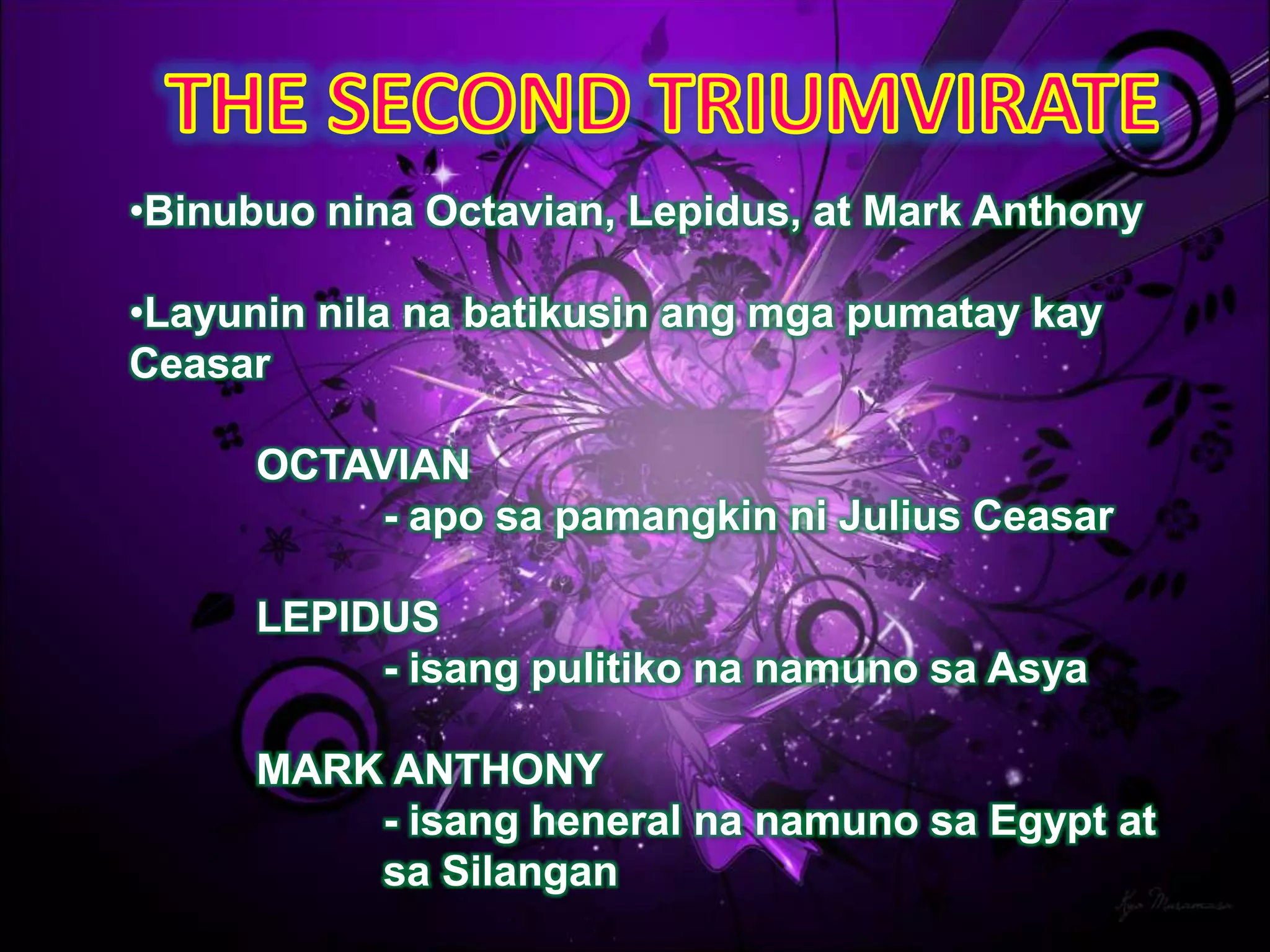 8 second triumvirate | PPTX