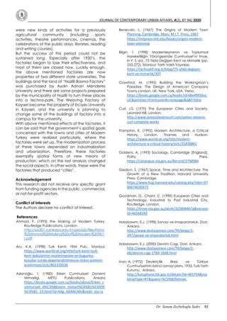 Industrialization and Urbanization in Turkey at the beginning of the ...