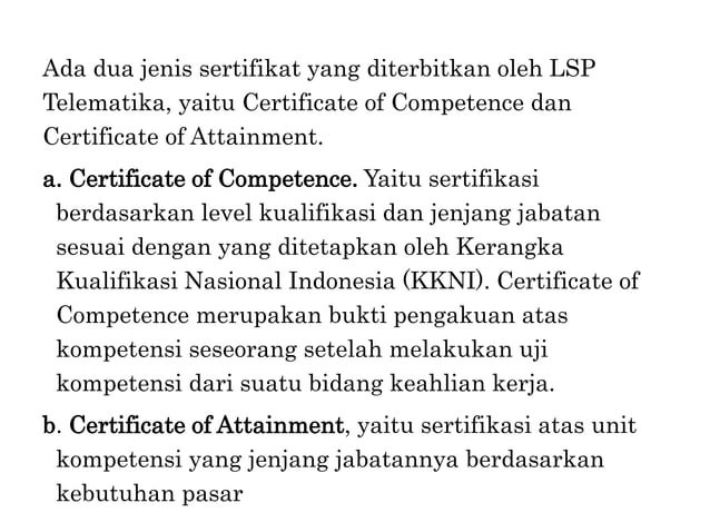 8 #sertifikasi nasional dan internasional | PPT | Free Download