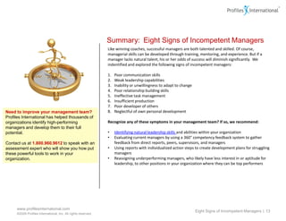 8 Signs Of Incompetent Managers | PDF