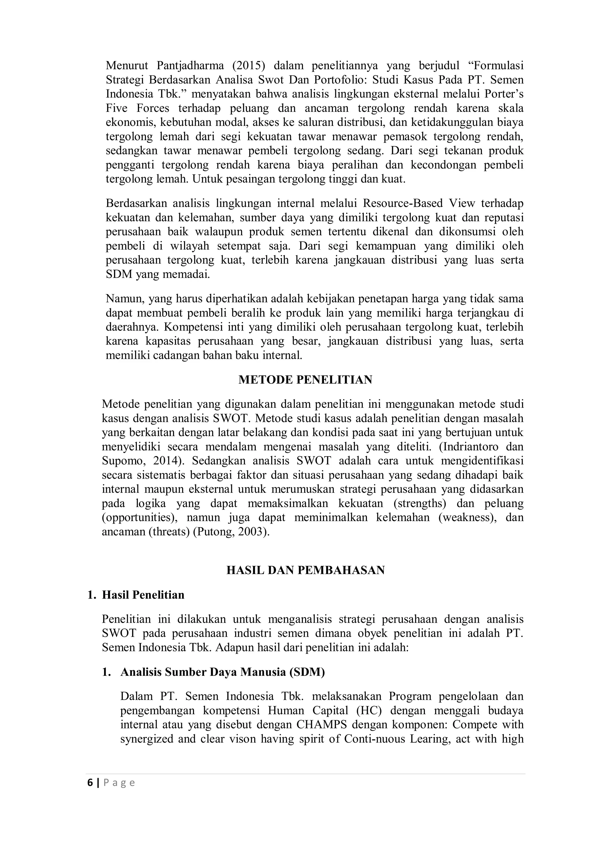 8, SM, Rahma Arya S, Hapzi Ali, Strategic Management: SWOT Analysis ...