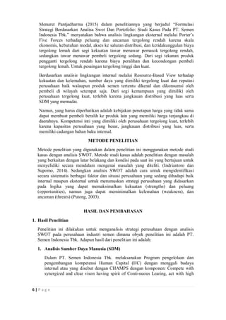 8, SM, Rahma Arya S, Hapzi Ali, Strategic Management: SWOT Analysis ...