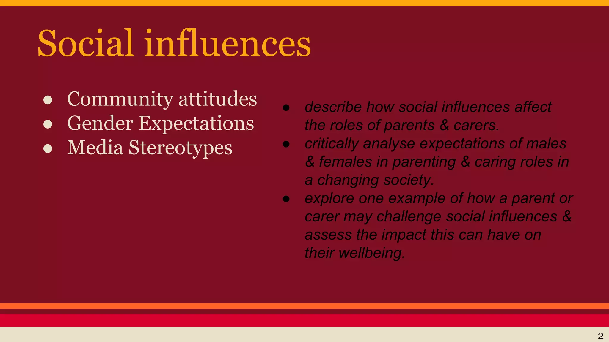8 social influences on parents & carers | PPTX